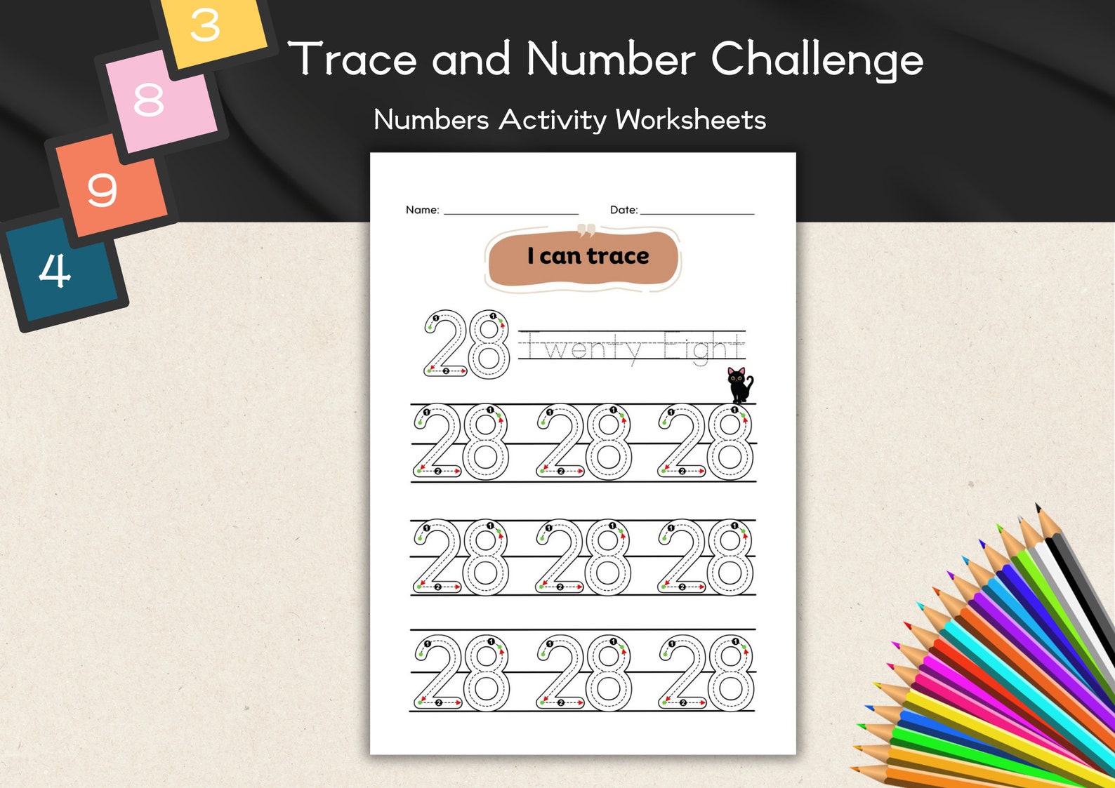 Printable Tracing Numbers 0 to 100 Worksheets Home School Activity ...