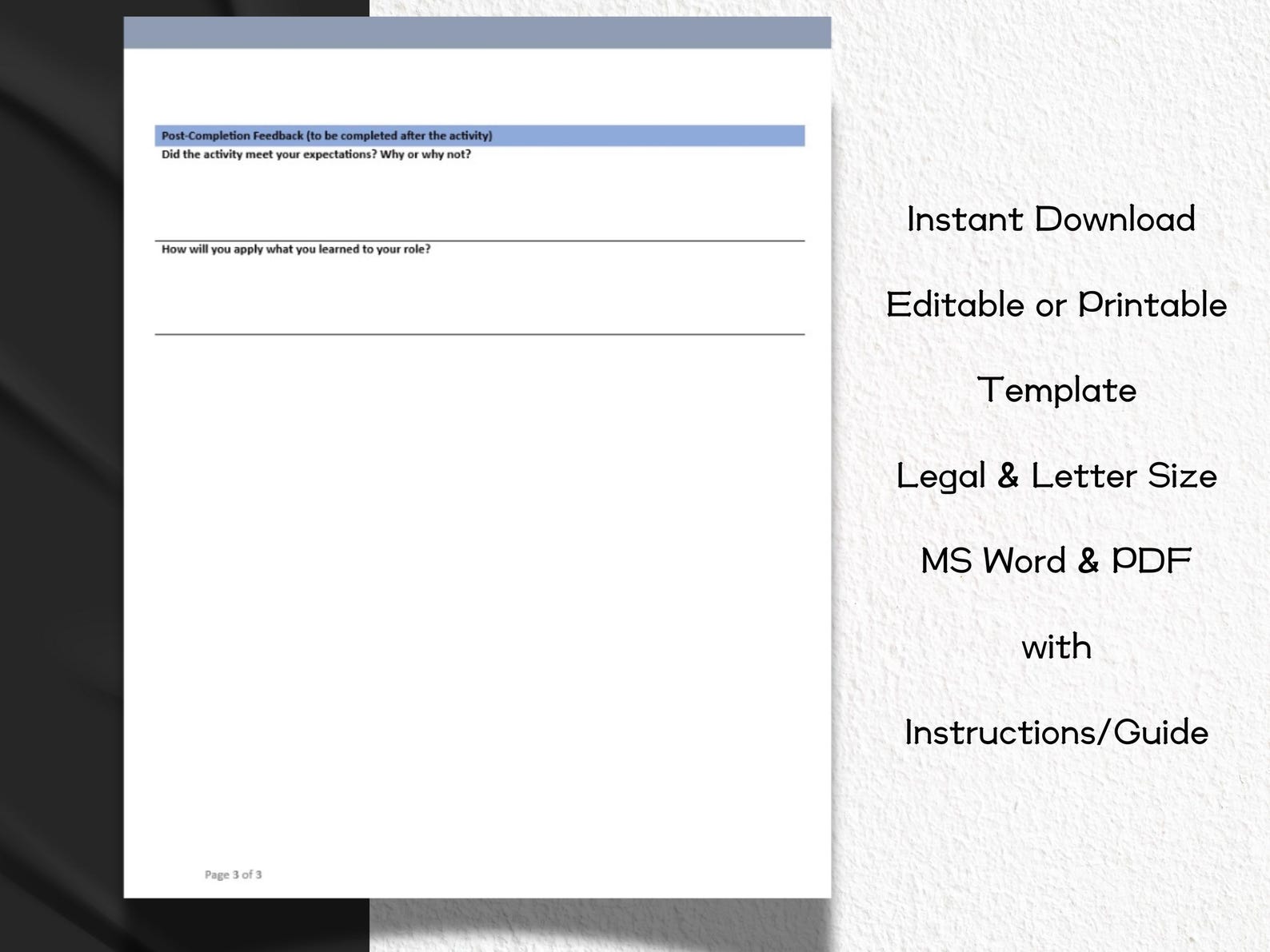 Employee Professional Development Request Form Editable and Printable ...
