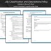 Job Classification and Descriptions Policy Editable Template | Human ...