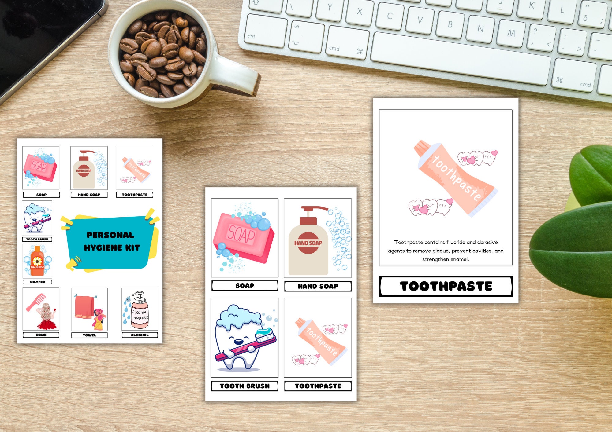 Personal Hygiene Printable Flashcards - Etsy