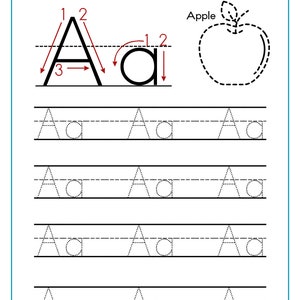26 Tracing Letters Alphabet Printable Worksheets - Etsy