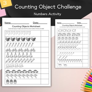 Printable Counting Objects Activity Worksheet | Home School Activity ...