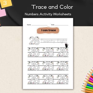 Printable Tracing Numbers 0 to 100 Worksheets Home School Activity ...