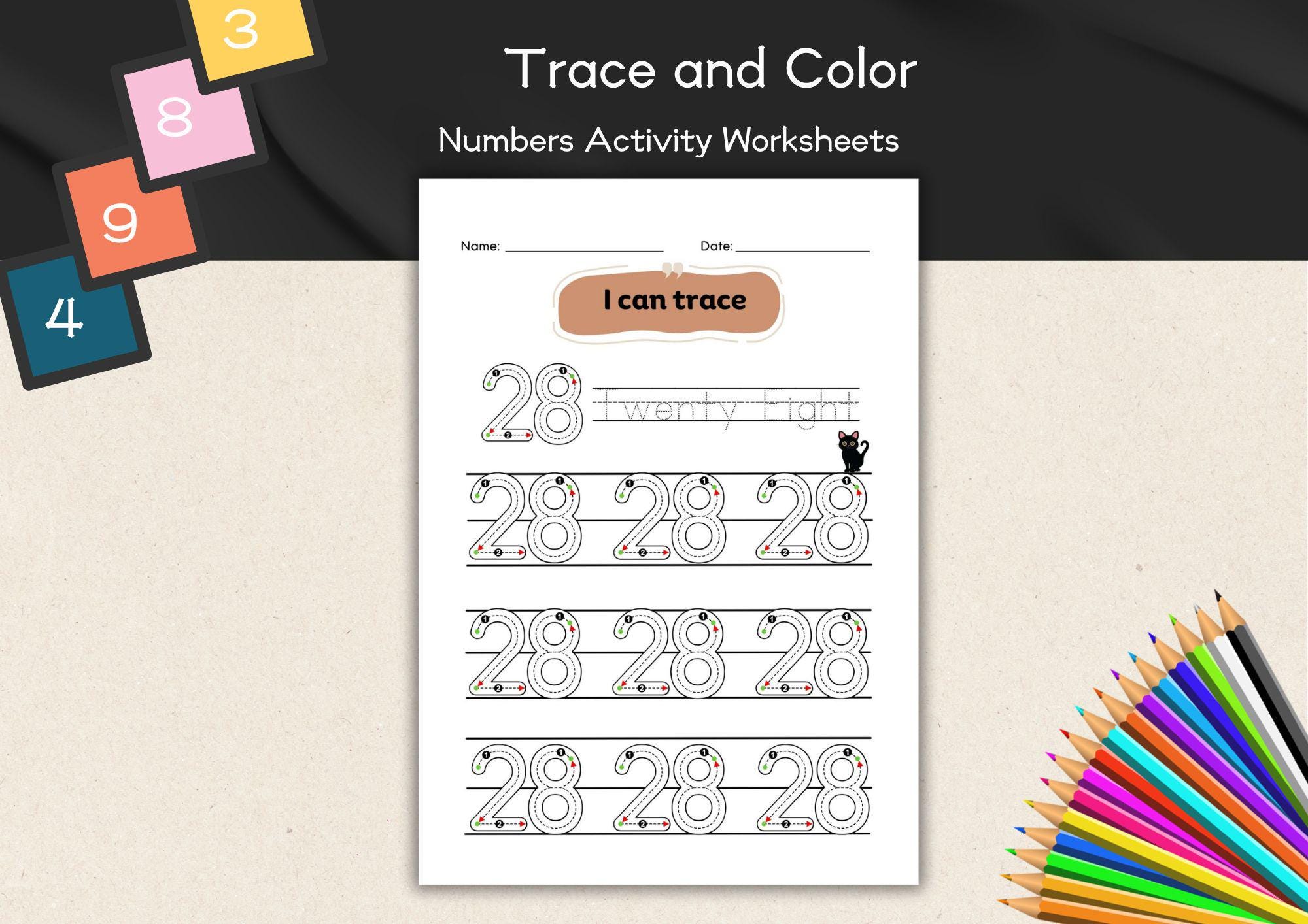 Printable Tracing Numbers 0 to 100 Worksheets | Home School Activity ...
