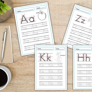 26 Tracing Letters Alphabet Printable Worksheets - Etsy
