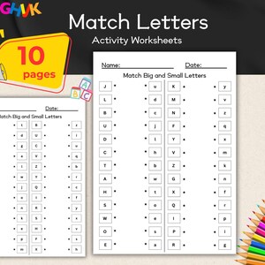 Printable Match Small Letters and Big Letters A to Z Activity ...