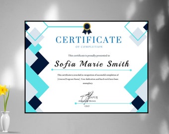 Editable Certificate Template 10 | Certificate of Achievement ...