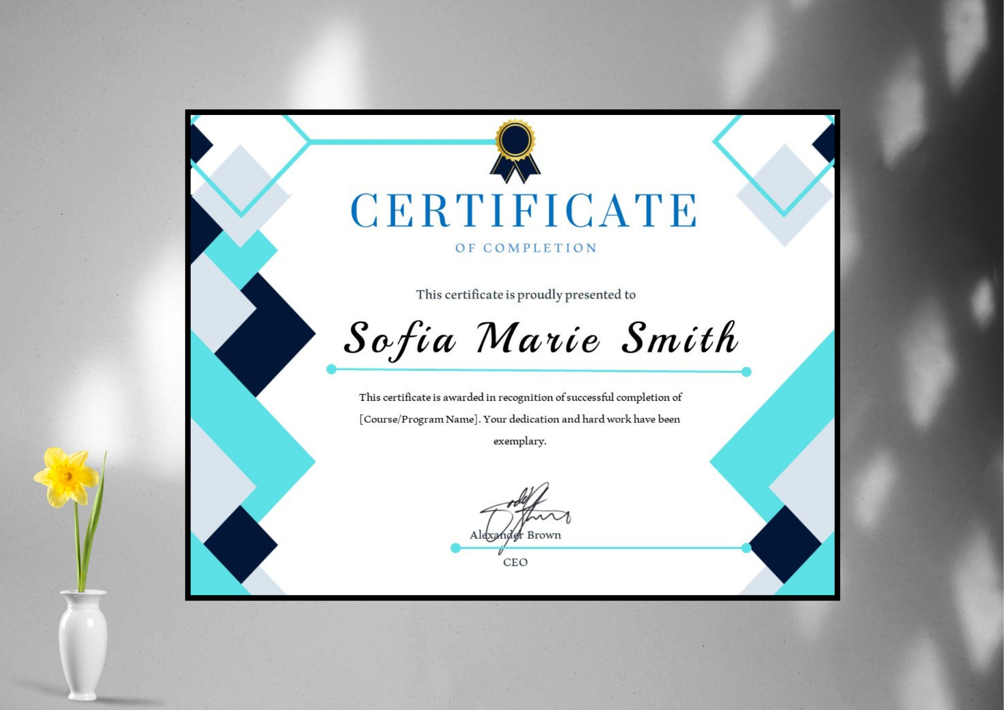 Editable Certificate Template 8 | Certificate of Achievement ...