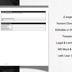 Tardiness Report Form Editable and Printable Template | Employee ...