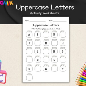 Printable Fill in the Missing Uppercase Letters A to Z Worksheets ...