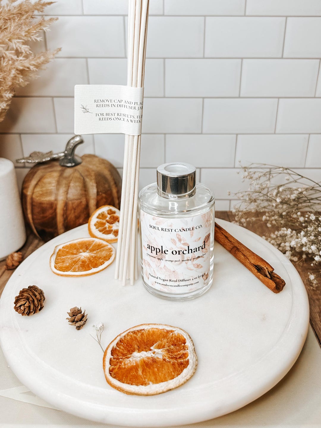 Apple Orchard Reed Diffuser 4oz//fall Scented Reed Diffuser //air ...