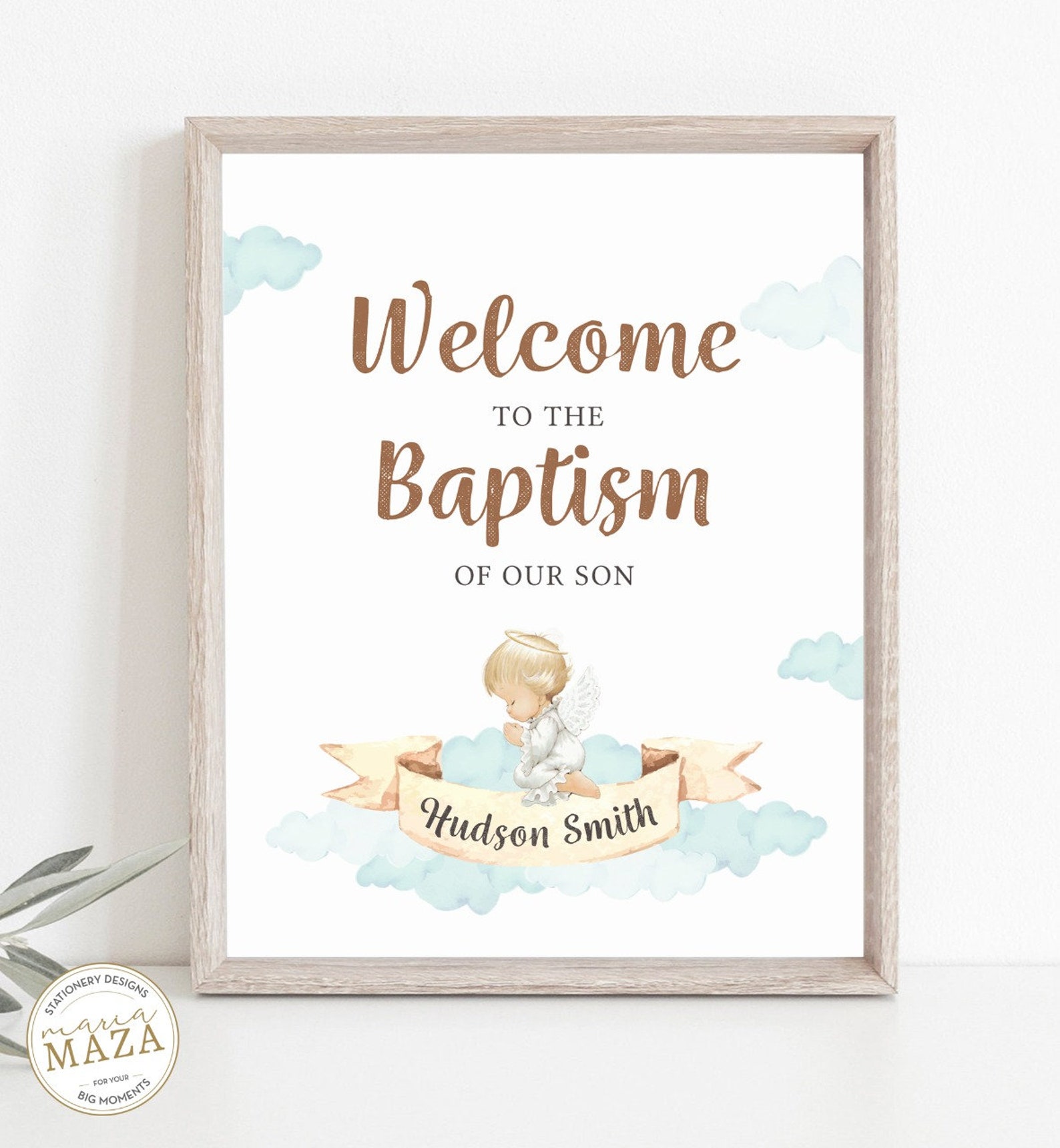 Welcome to Baptism Sign Lds Baptism Boy Sign All Are - Etsy