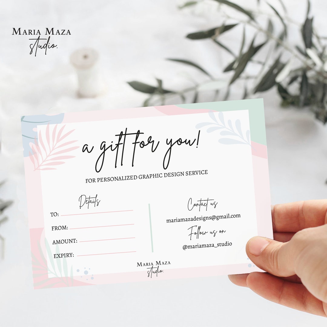 Gift Card for Personalized Graphic Design Service, Graphic Design ...