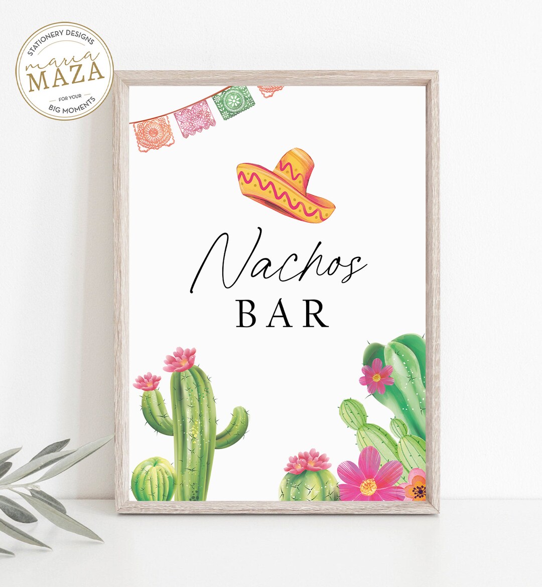 Personalized Nacho Bar Sign: Fiesta Party Decor (digital Download) - Etsy