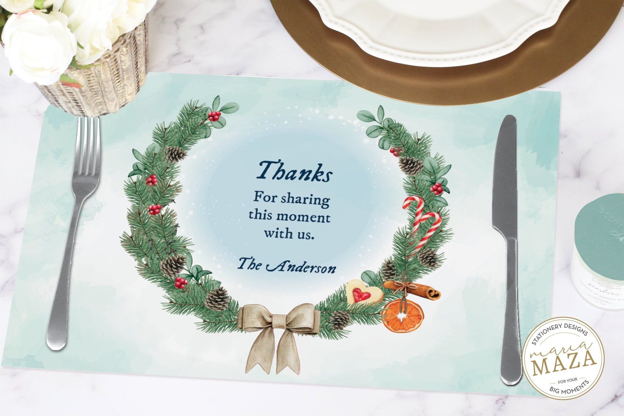 Custom Paper Placemats Christmas Paper Placemats Paper - Etsy