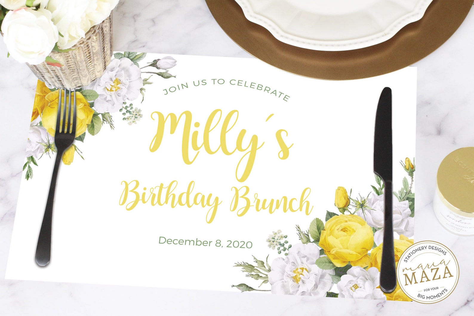 Romantic Wedding Decorations Custom Paper Placemats - Etsy