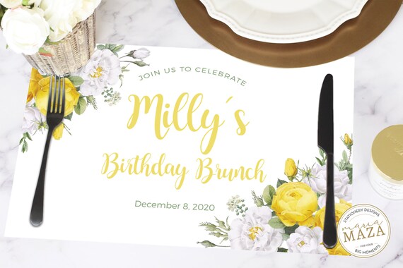 Romantic Wedding Decorations Custom Paper Placemats - Etsy