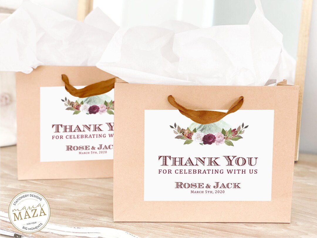 Personalized Wedding Favor Tags, Party Favors for Adults, Mountain ...