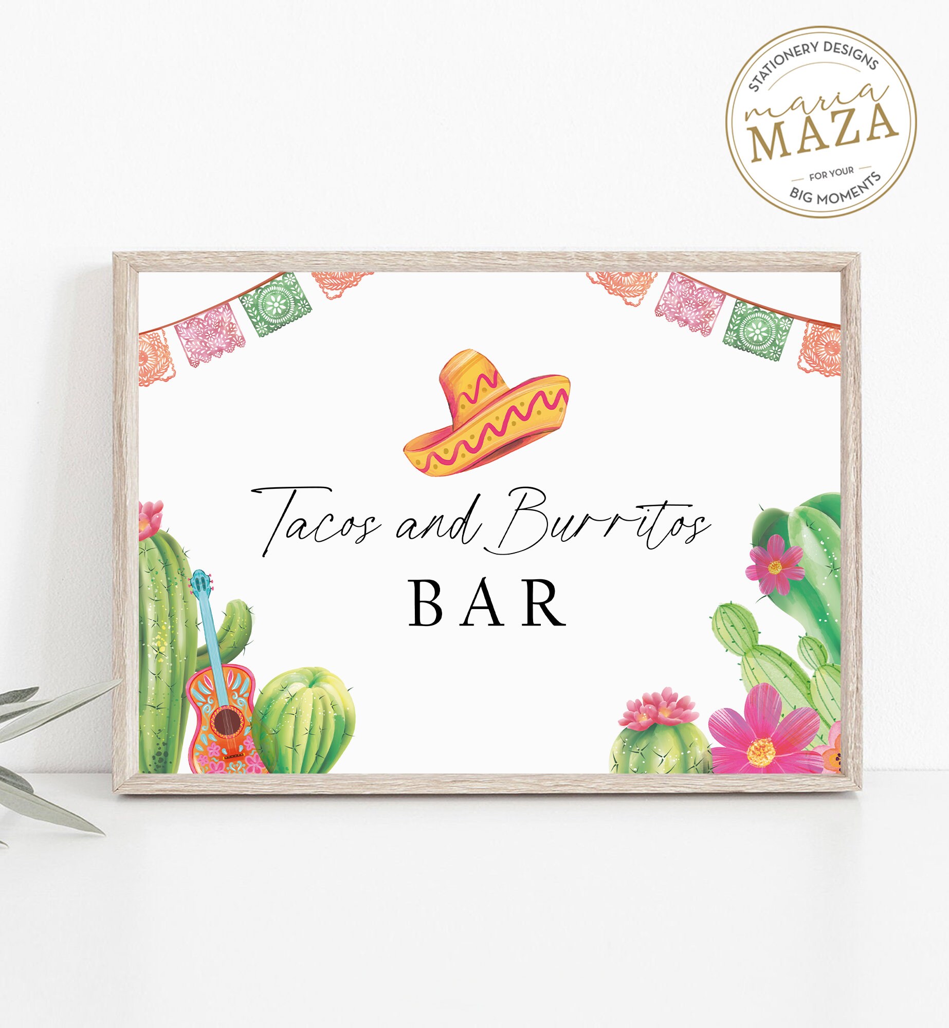 Personalized Mexican Fiesta Bar Sign: Taco Twosday Decor (instant ...