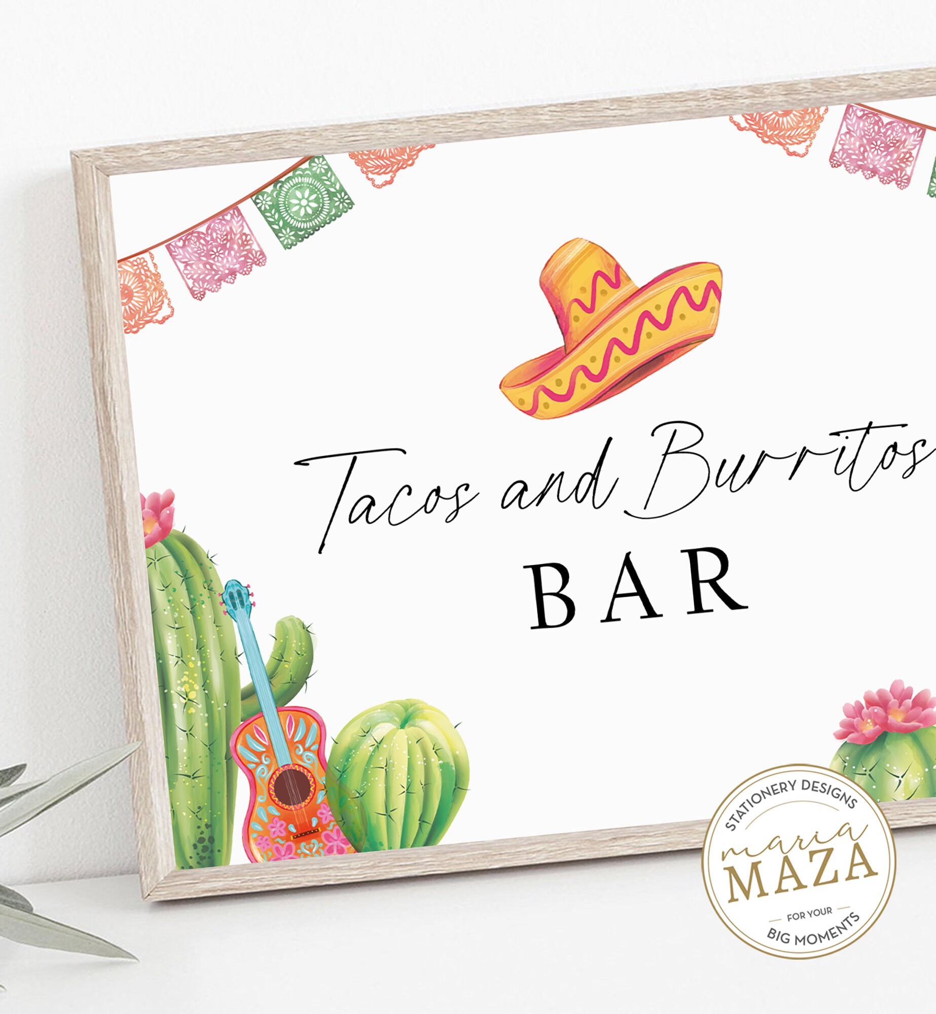 Personalized Mexican Fiesta Bar Sign: Taco Twosday Decor (instant ...