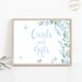 Blue Watercolor Flowers Welcome Sign Cards and Gifts Sign - Etsy