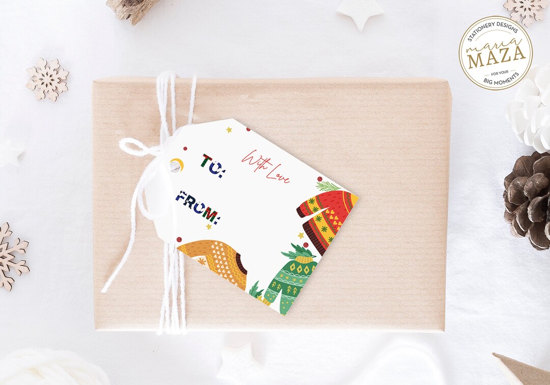 Editable Ugly Christmas Sweater Gift Tags (digital Download) - Etsy