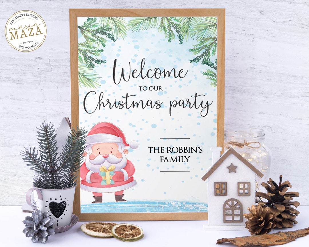 Christmas Welcome Sign, Youre Welcome, Christmas Sign Personalized ...