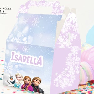 Frozen Favor Box, Frozen Gable Box Birthday Girl, Frozen Party ...