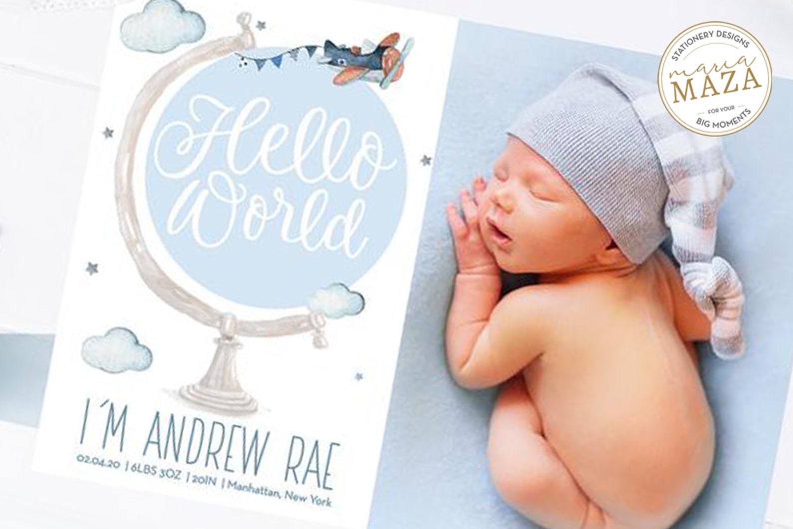 Hello World Baby Shower Invitation Boy Baby Boy Announcement - Etsy
