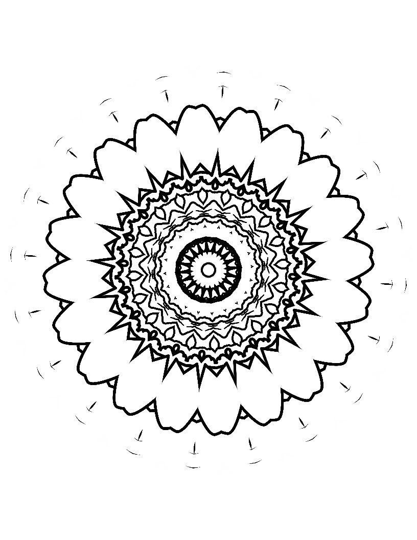 50 Printable Mandela Coloring Pages | 8.5 X 11 | Round Mandelas ...