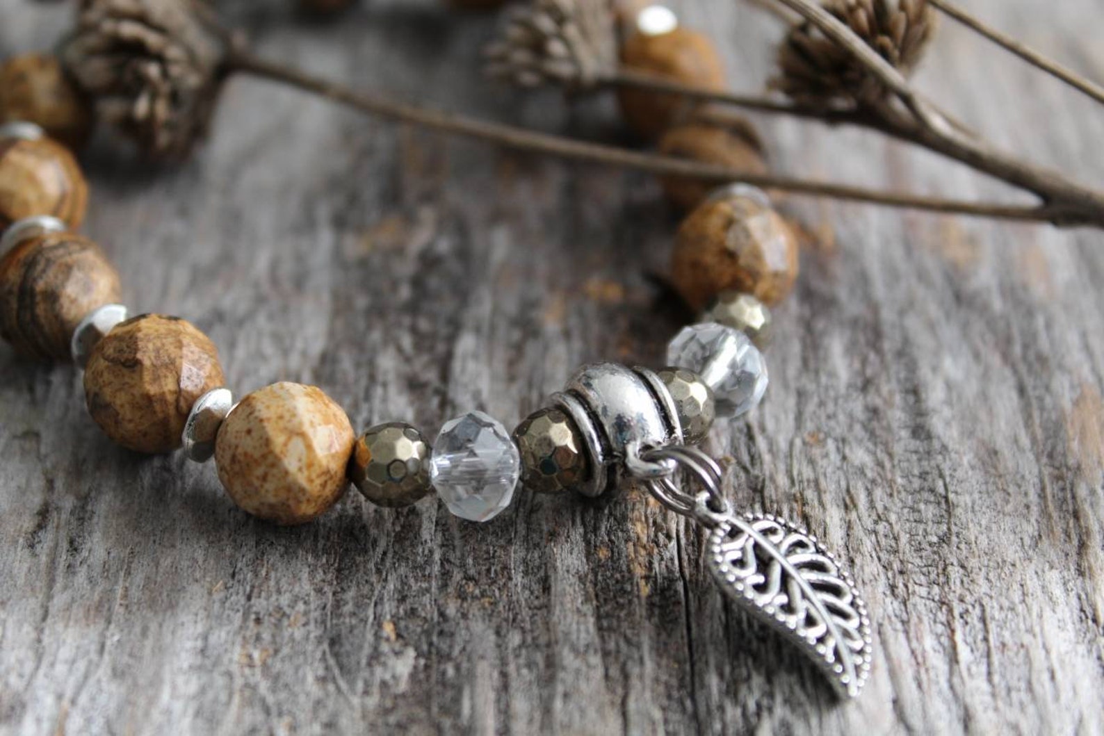 African Queen Jasper Beaded Bracelet Boho Beaded Bracelet - Etsy