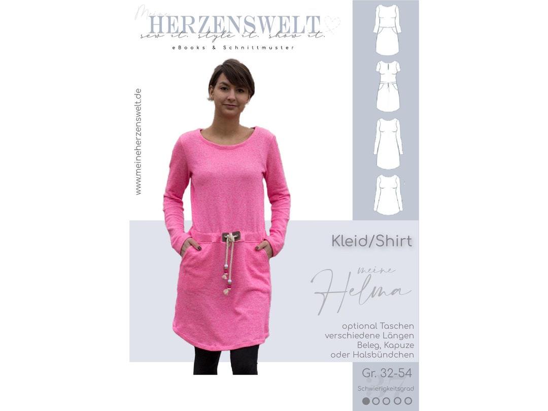 Dress Shirt Women's Sewing Pattern Sizes 32-54 - My HELMA #37 - German ...