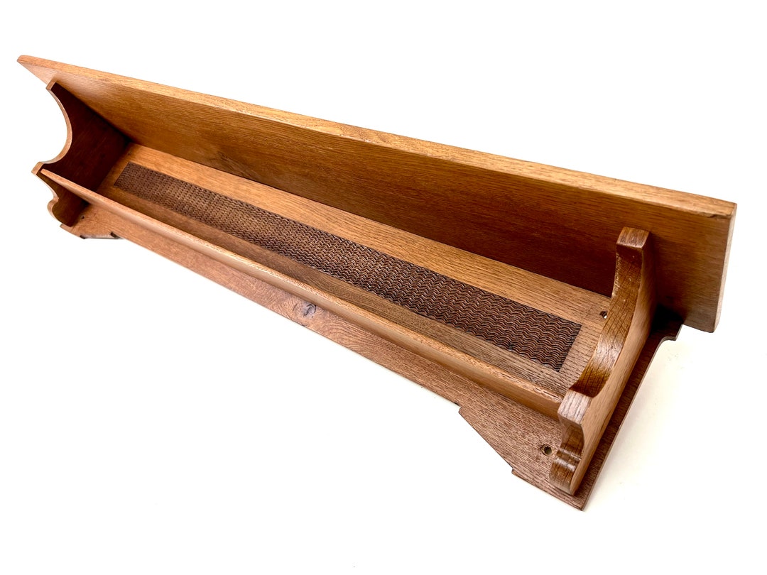 30s 40s Wall Shelf / Hat Rack Wardrobe, Wooden Shelf, Oak, Rustic ...