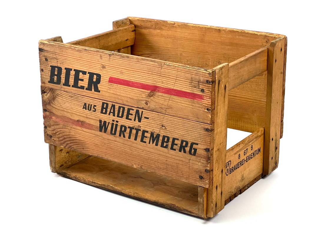 Old Wooden Box BEER From BADEN-WÜRTTEMBERG Beer Crate, Crate, Beer ...