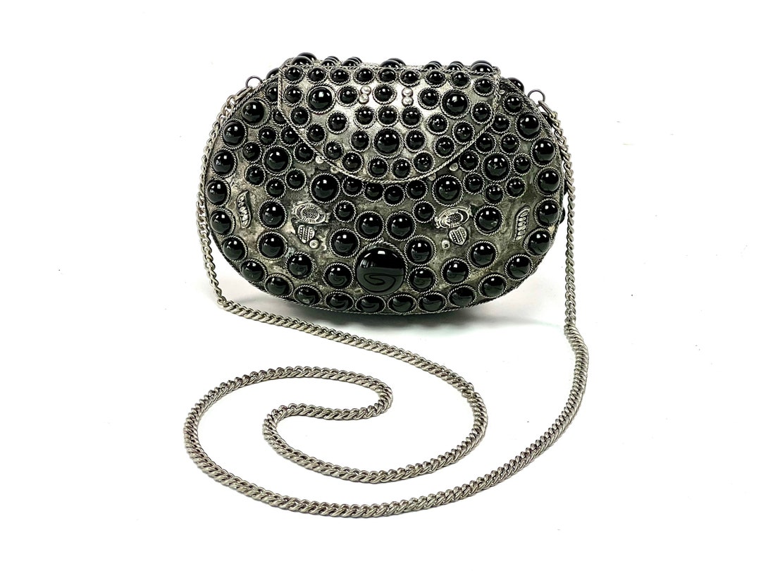 Small Vintage Sajai Handbag - Indian Metal Wallet | Metal Handbag ...