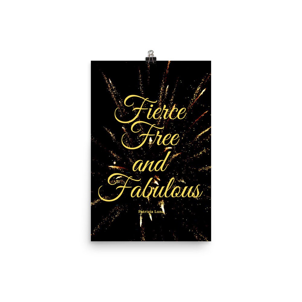 Fierce Quote, Absolutely Fabulous Print, Fierce Poster - Etsy