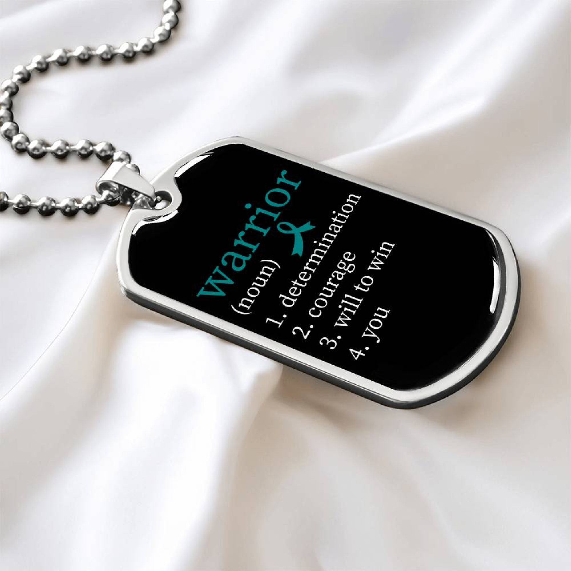 Ovarian Cancer Warrior Necklace, Ovarian Cancer Gift for Survivors and ...