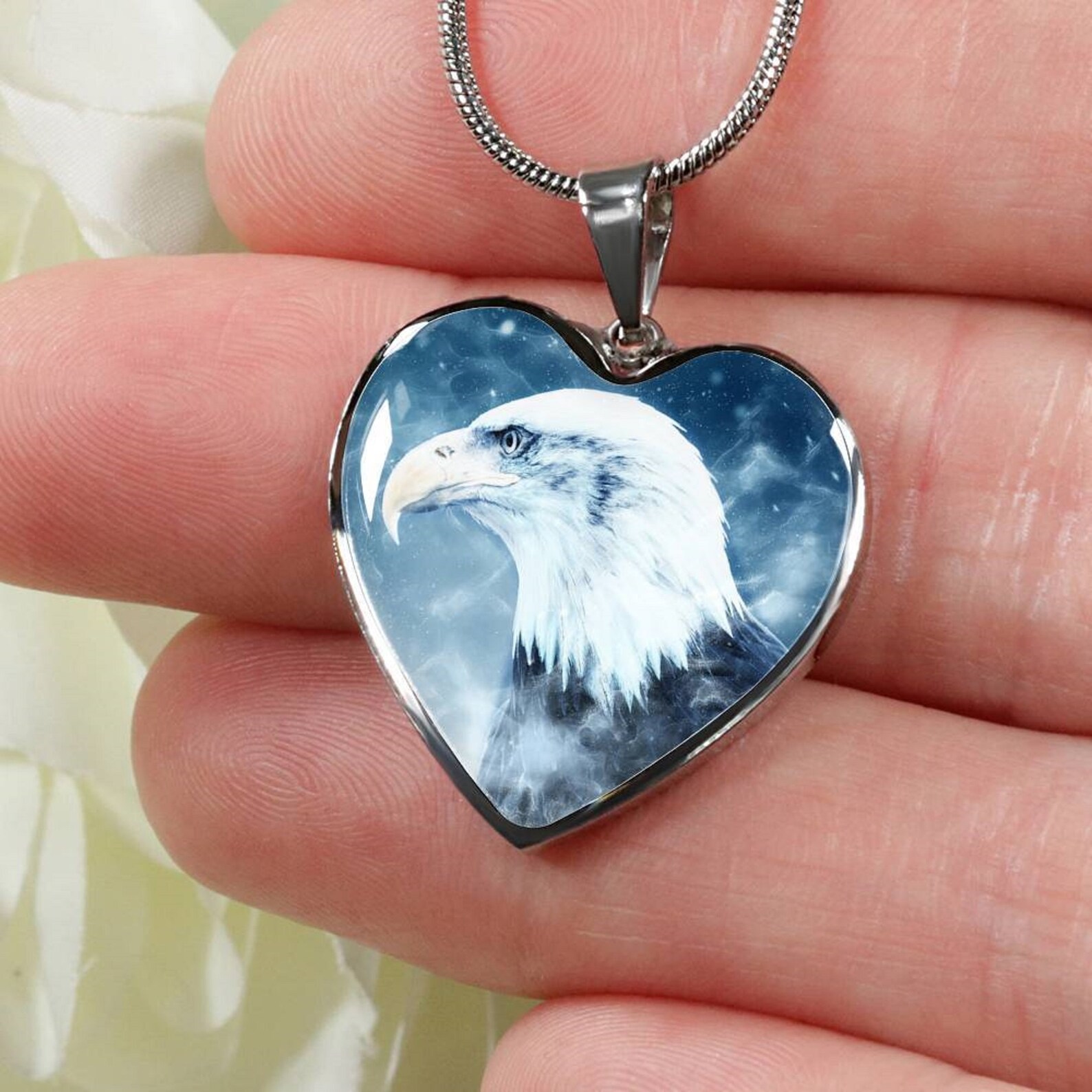 Eagle Pendant, Eagle Jewelry, Eagle Necklace With the Option to Engrave ...