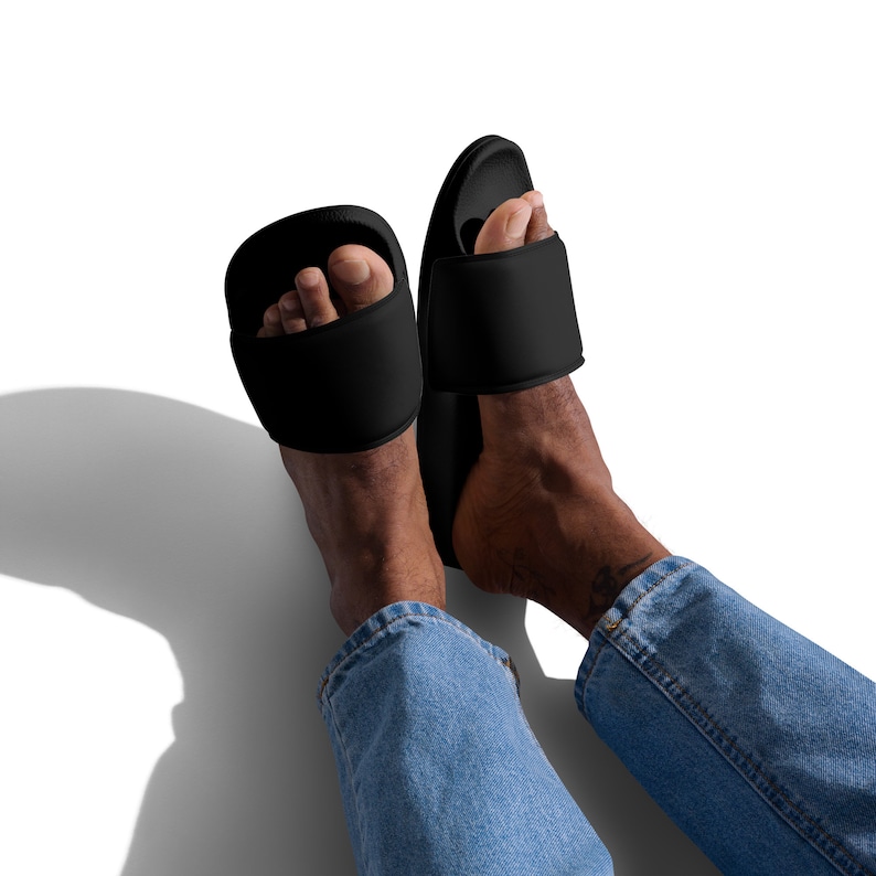 Men's Black Slides, Comfortable and Stylish Men’s Slides, Perfect for ...