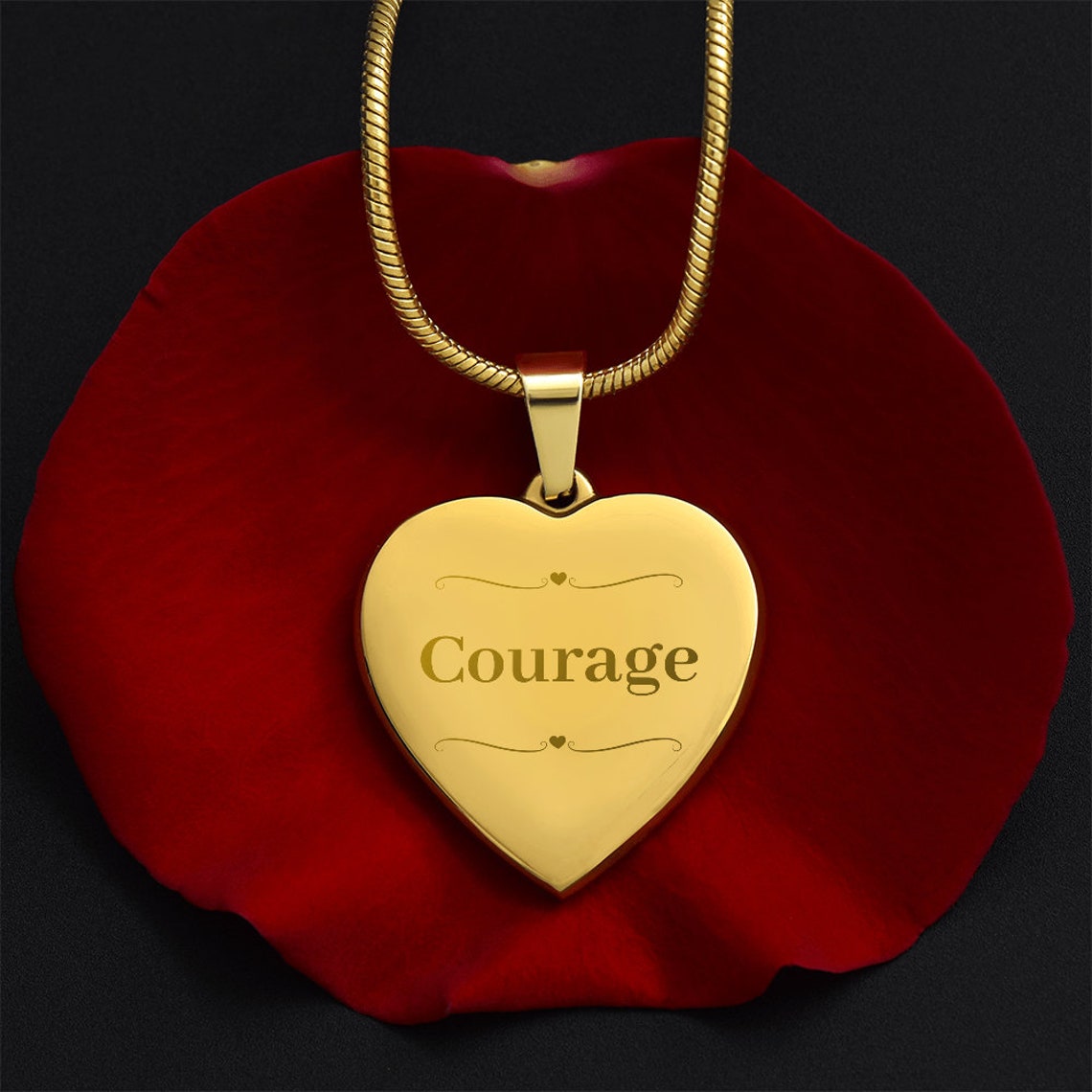 Courage Necklace, Inspirational Jewelry, Motivational Gift, Hardship ...