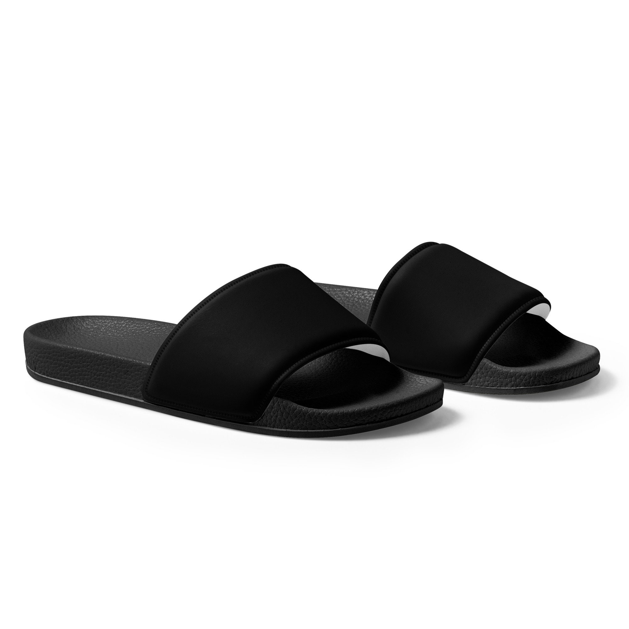 Men's Black Slides, Comfortable and Stylish Mens Slides, Perfect for ...