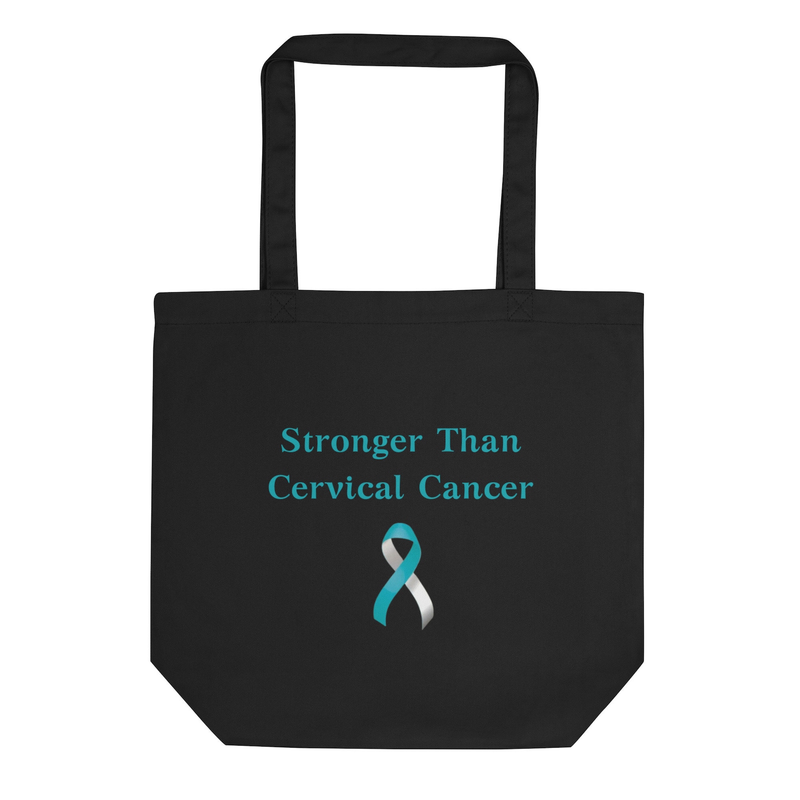 Stronger Than Cervical Cancer Canvas Eco Tote Bag, Cervical Cancer ...