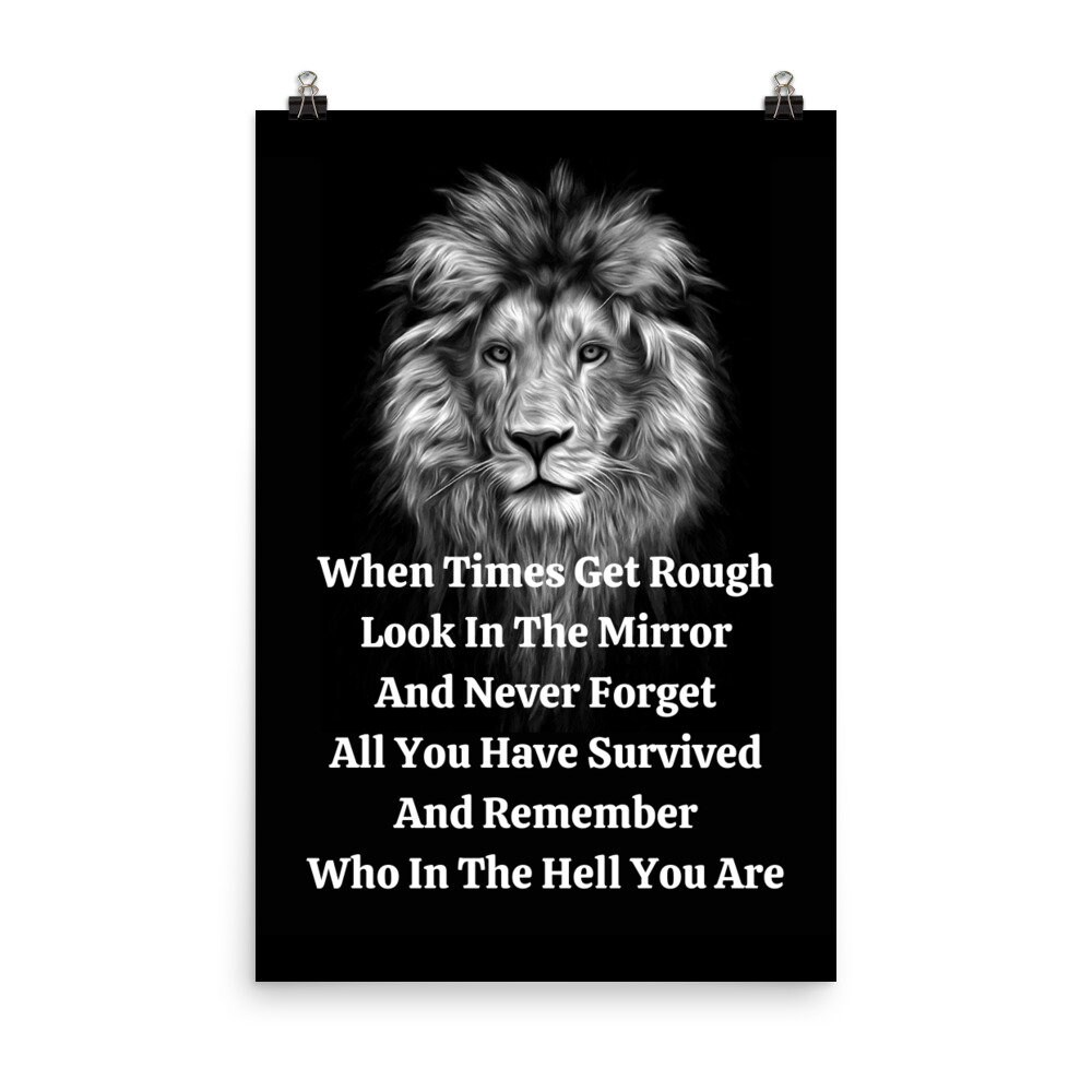 Inspirational Motivational Poster Animal Theme Lion Poster - Etsy