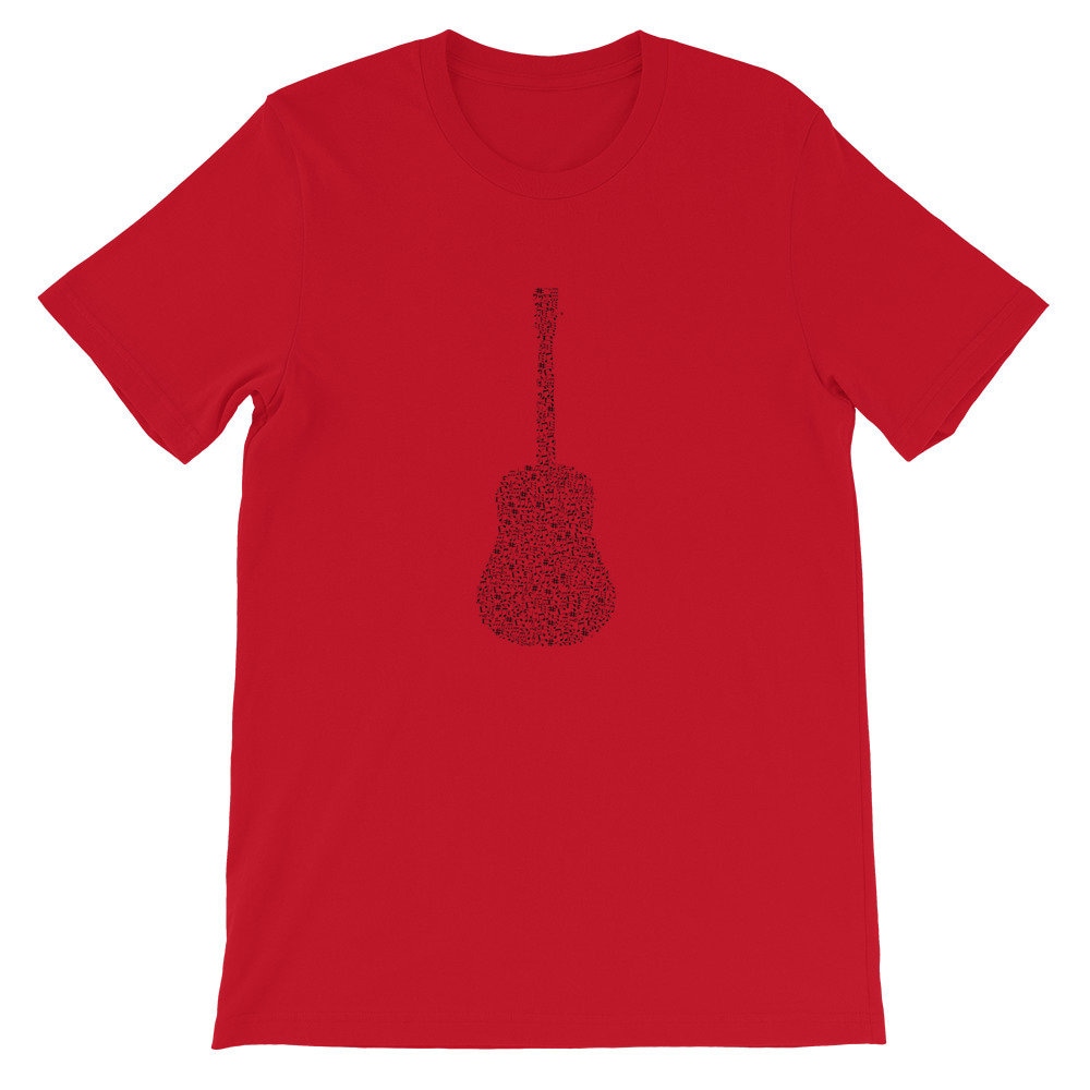 Mens Guitar T-shirt Music Instrument Musician Guitarist Acoustic Guitar ...