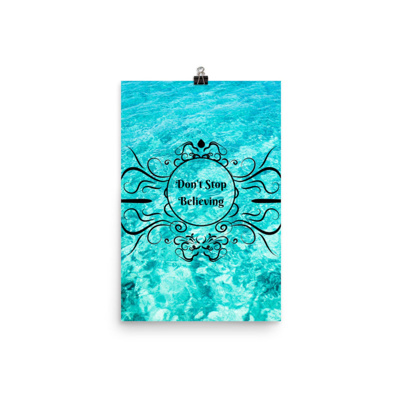 Don't Stop Believing Inspirational Quote Design for Strength Poster - Etsy