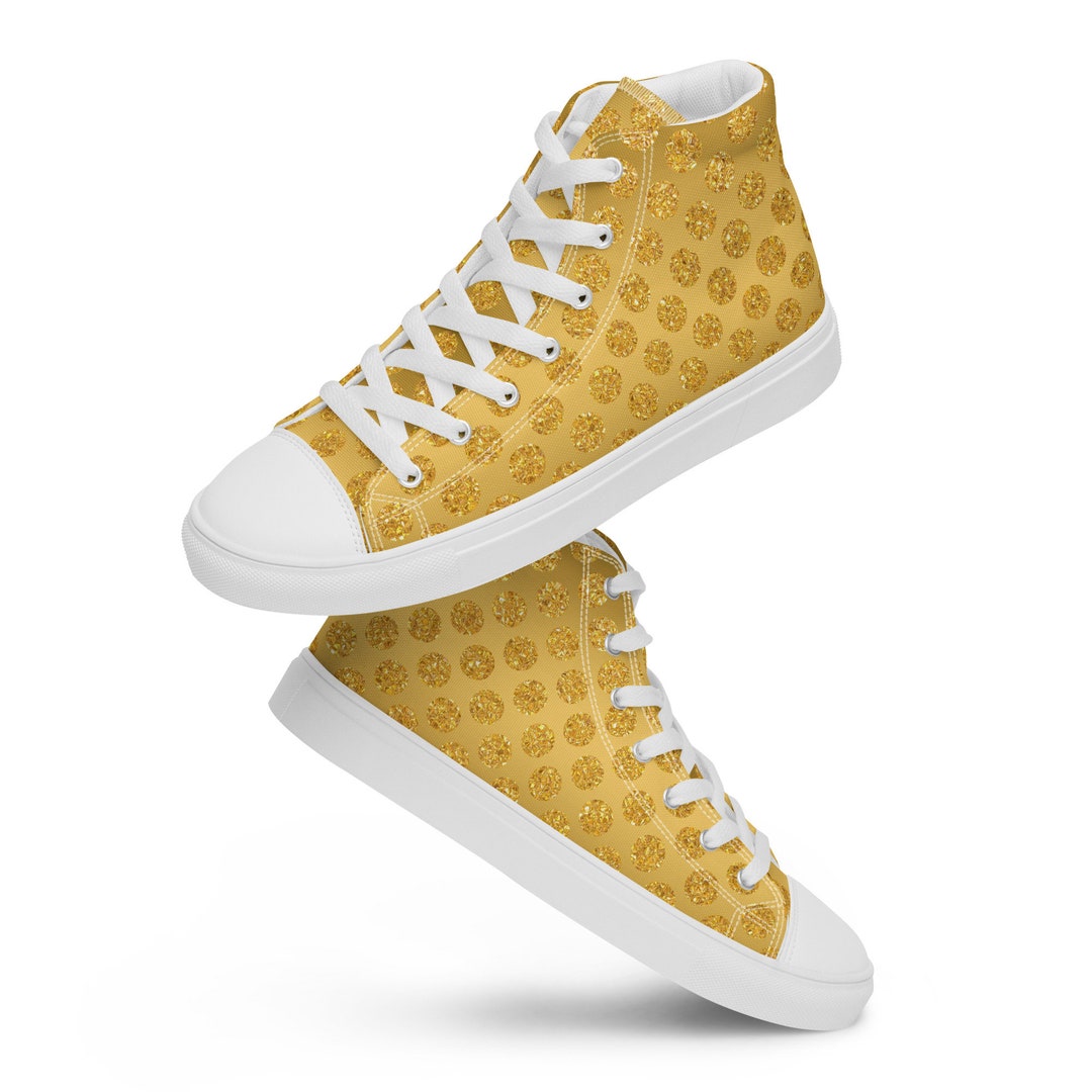 Women's Gold Hi-tops, Eye-catching Footwear, Perfect Hi-tops for ...