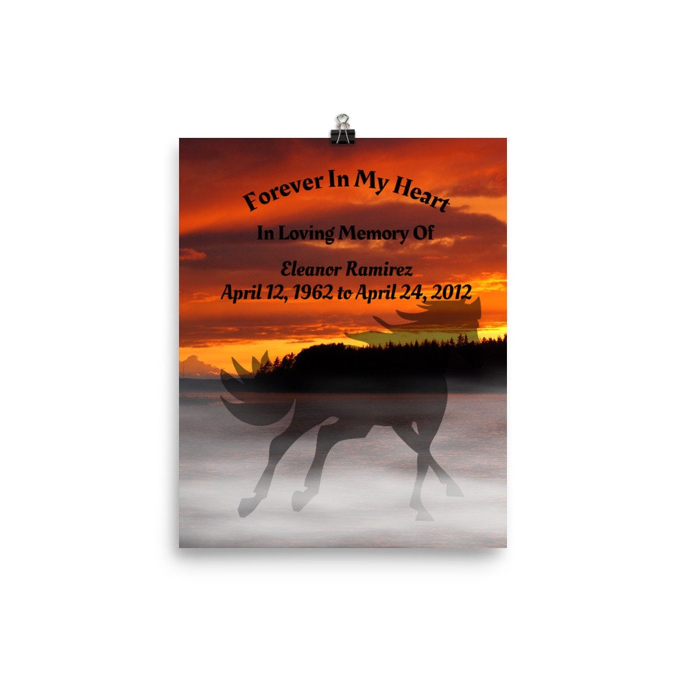 In Loving Memory Print, Loss of Loved One Print, Customized in Loving ...