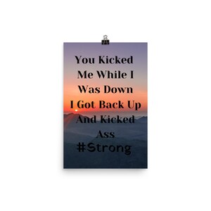 Affirmation Wall Art, Motivational Quote, Strength Quote Poster - Etsy