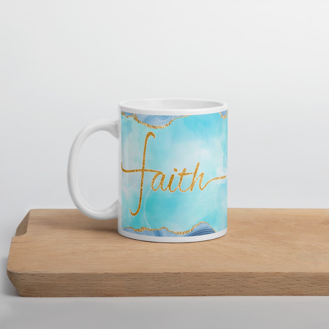 Faith Coffee Mug, Beautiful Script Design, Ideal for Daily Inspiration ...