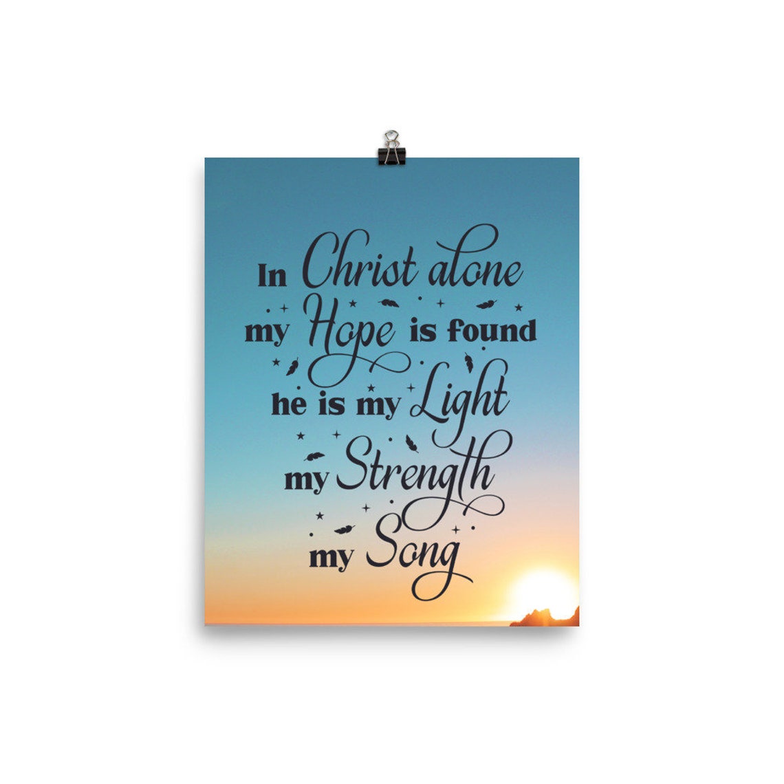In Christ Alone My Hope is Found, Religious Wall Art, Christian Wall ...